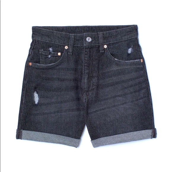 H&M | Shorts | Hm Divided Black Distressed Shorts | Poshmark